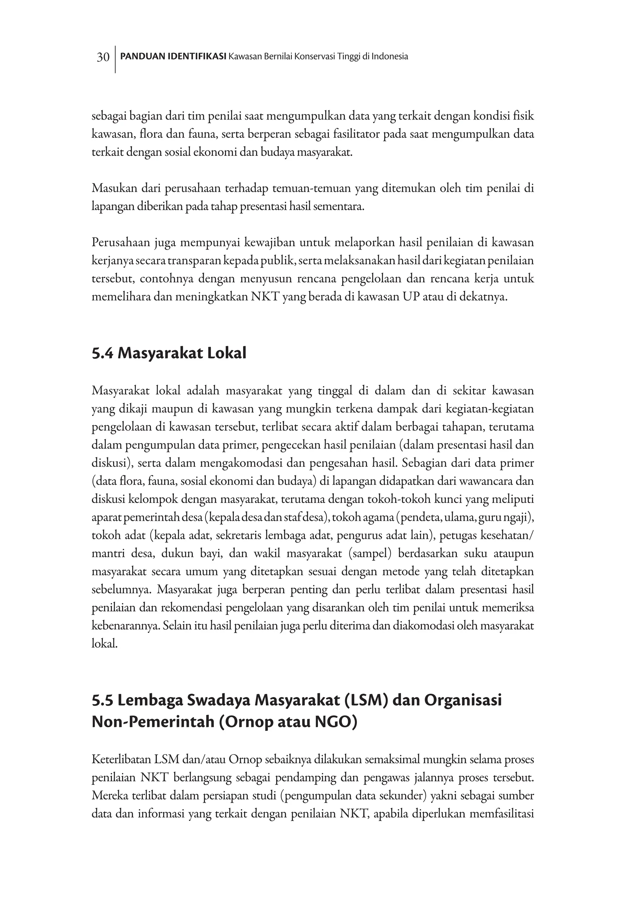 Panduan Identifikasi High Conservation Value di Indonesia. | PDF