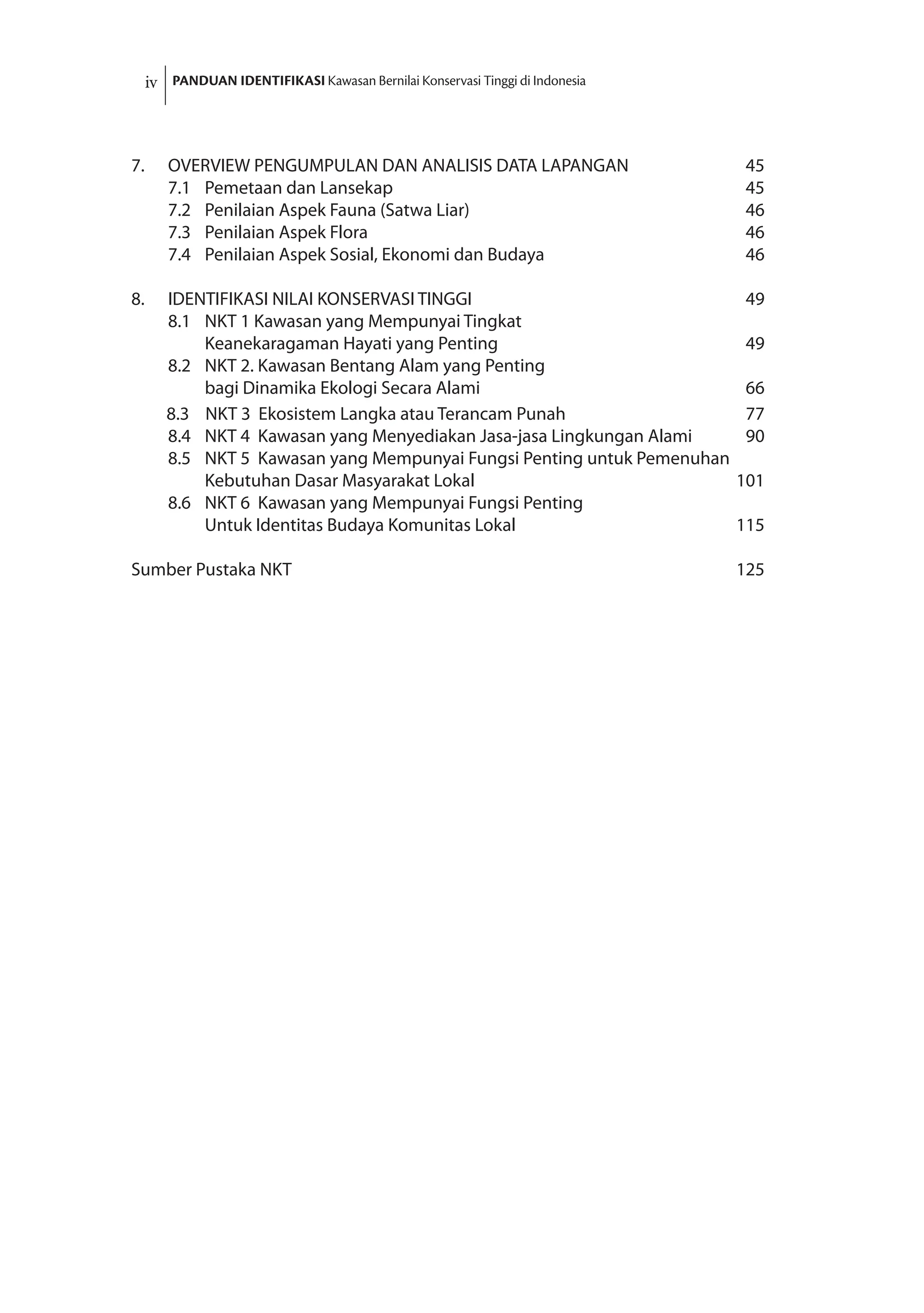 Panduan Identifikasi High Conservation Value di Indonesia. | PDF