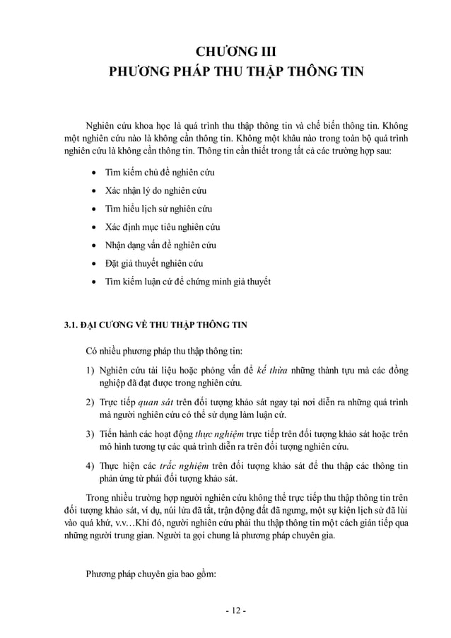 Bài giảng môn học phương pháp nghiên cứu khoa học | DOC