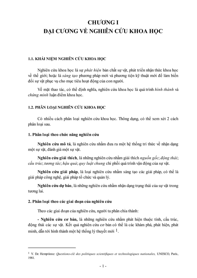 Bài giảng môn học phương pháp nghiên cứu khoa học | DOC