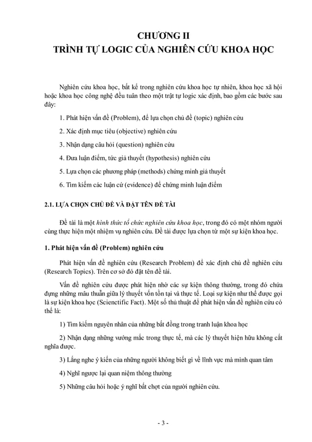 Bài giảng môn học phương pháp nghiên cứu khoa học | DOC