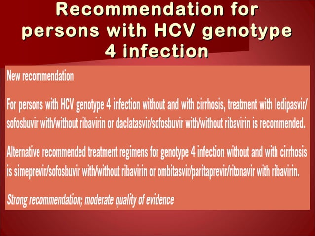 Chronic Hepatitis C WHO Guideline 2016 | PPT