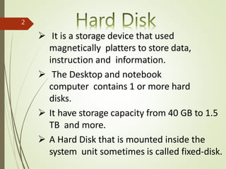 Hard Disk Drive Complete structure | PPTX