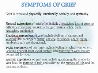 bereavement and grief | PPTX