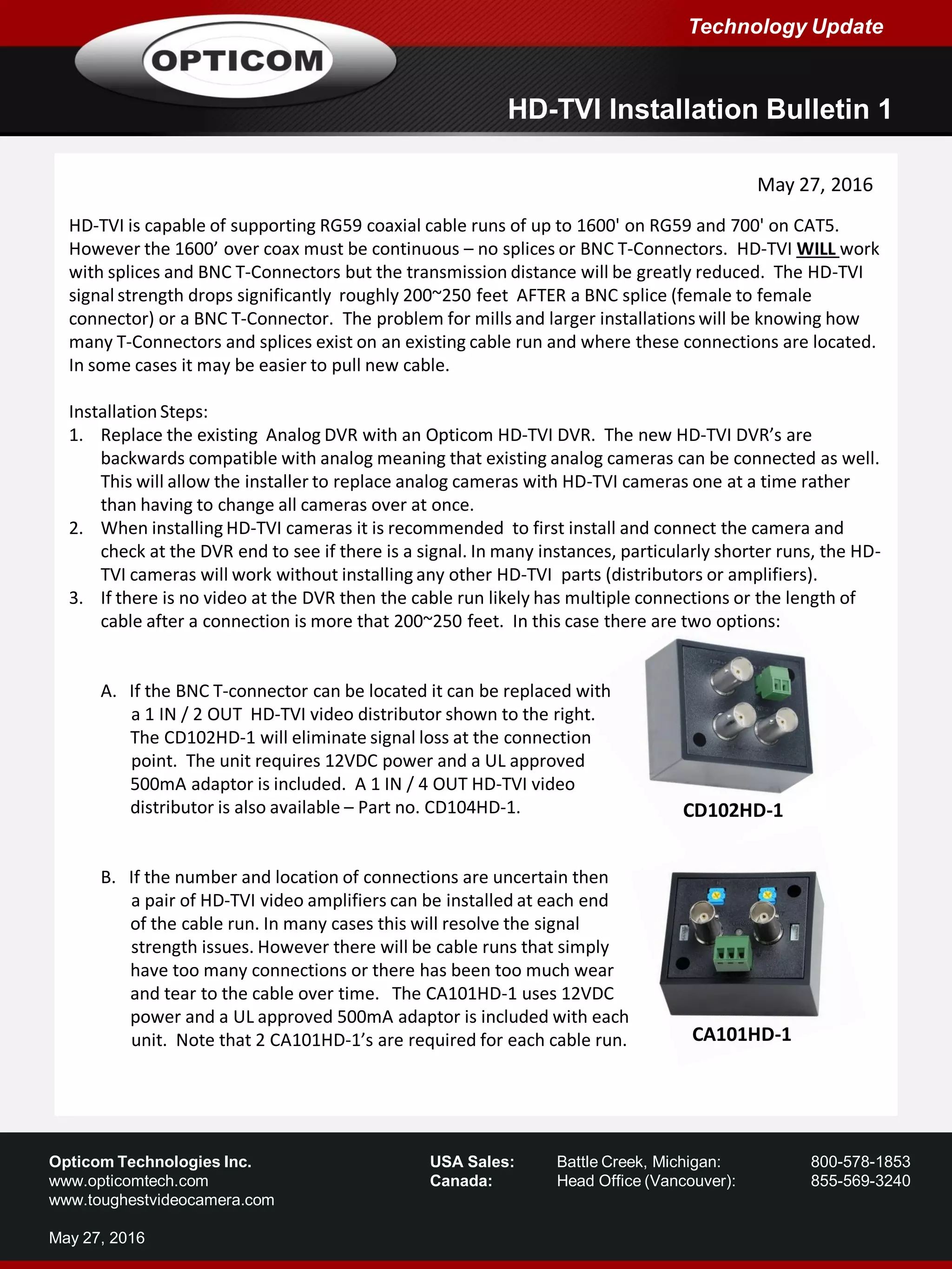 HDTVI Technology Update | PDF