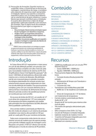 Manual da caixa Mackie HD 1221 (PORTUGUÊS) | PDF