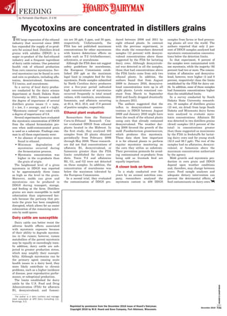 Mycotoxins are concentrated in distillers grains | PDF