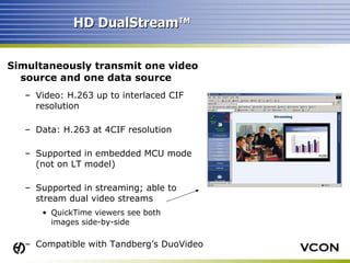 HD3000/HD3000 LT Briefing VCON Introduces the High Definition ... | PPT