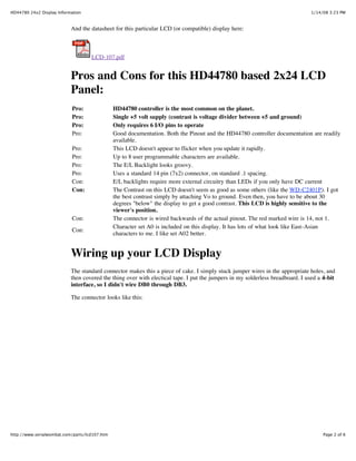 Hd44780a00 dtasheet | PDF