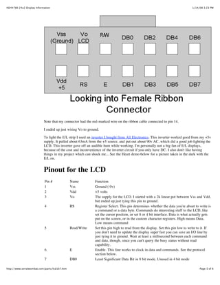 Hd44780a00 dtasheet | PDF