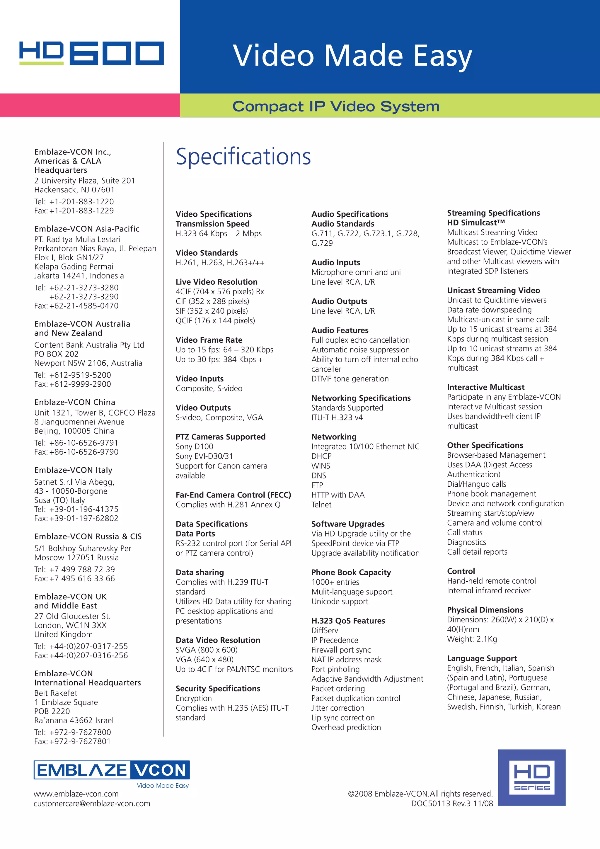 Hd 600 Datasheet | PDF