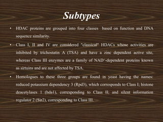 HDACs (Histone Deacetylases) | PPTX