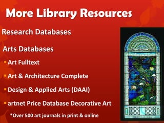 History of Decorative Arts Orientation Fall 2013 | PPT