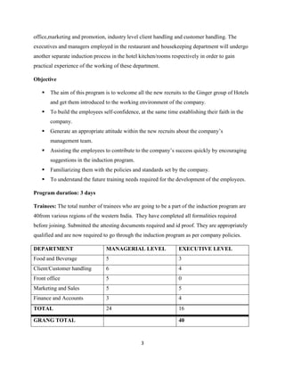 Induction Training Program | DOCX