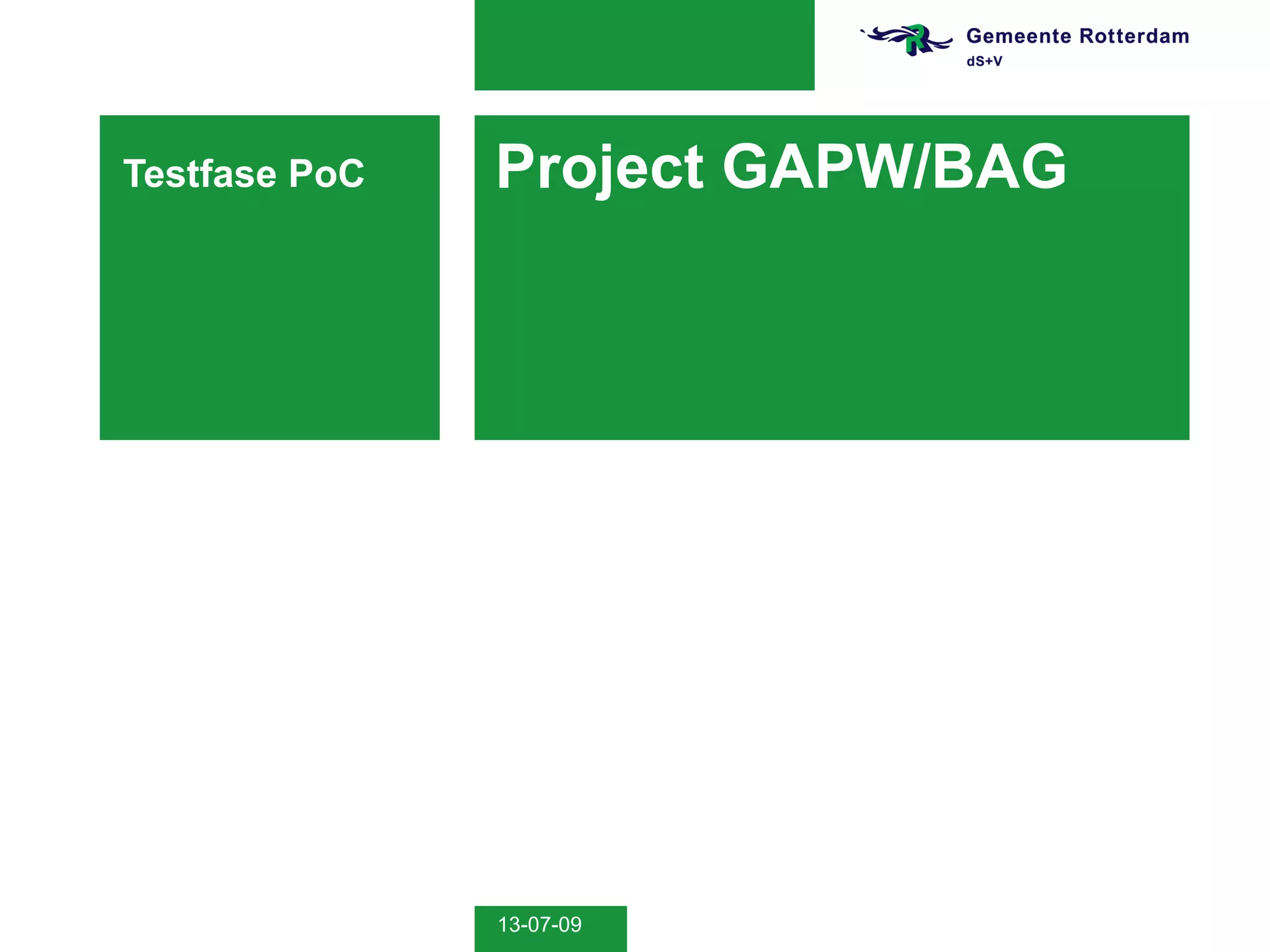 Kickoff PoC Project GAPW/BAG | PPT