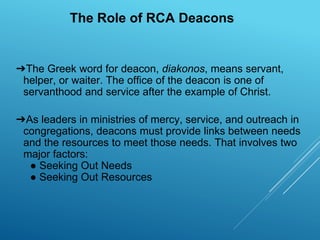HDC Overview & Deacon Orientation | PPT