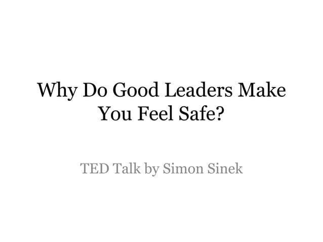 Short Point PowerPoint: Why good leaders make you feel safe! | PPTX