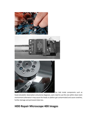Hdd repair microscope 40 x | PDF | Computer Peripherals | Computing