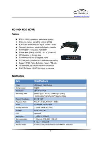 HDD Mobile DVR | PDF | Cameras and Camcorders | Consumer Electronics