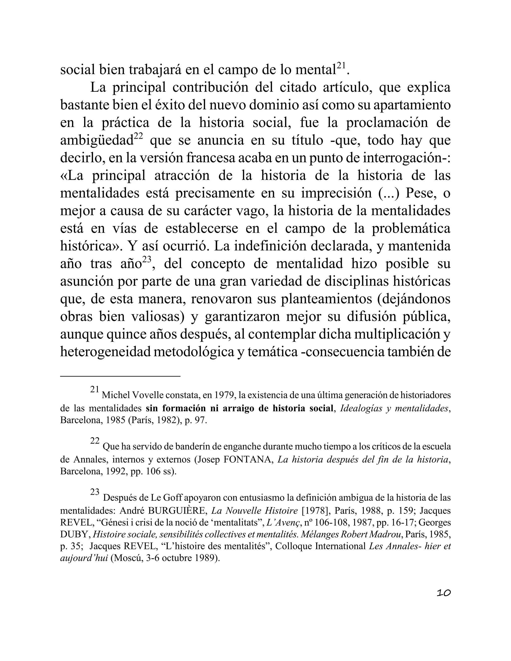 Historia de las mentalidades, historia social | DOCX
