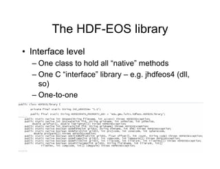 HDF-EOS Java Application Programming Interfaces | PPT