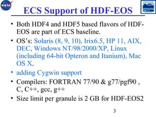 HDF-EOS Status and Developments | PPT