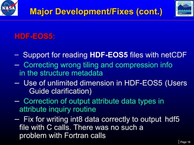 Status of HDF-EOS, Related Software, and Tools | PPT