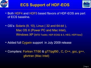 Status of HDF-EOS, Related Software, and Tools | PPT