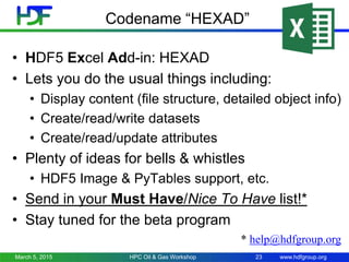Hdf5 current future | PPT