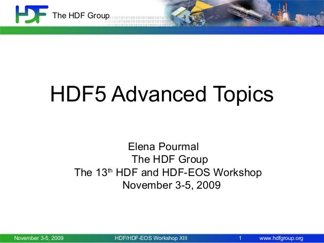 HDF5 Advanced Topics - Chunking