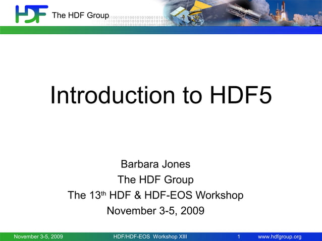 Introduction to HDF5 | PPT | Free Download