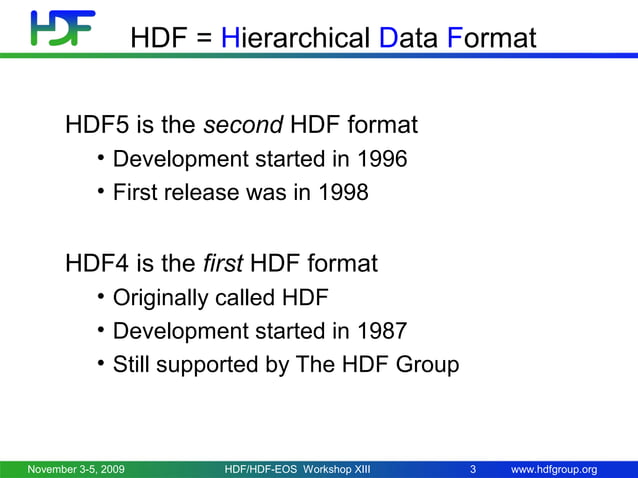 Introduction to HDF5 | PPT