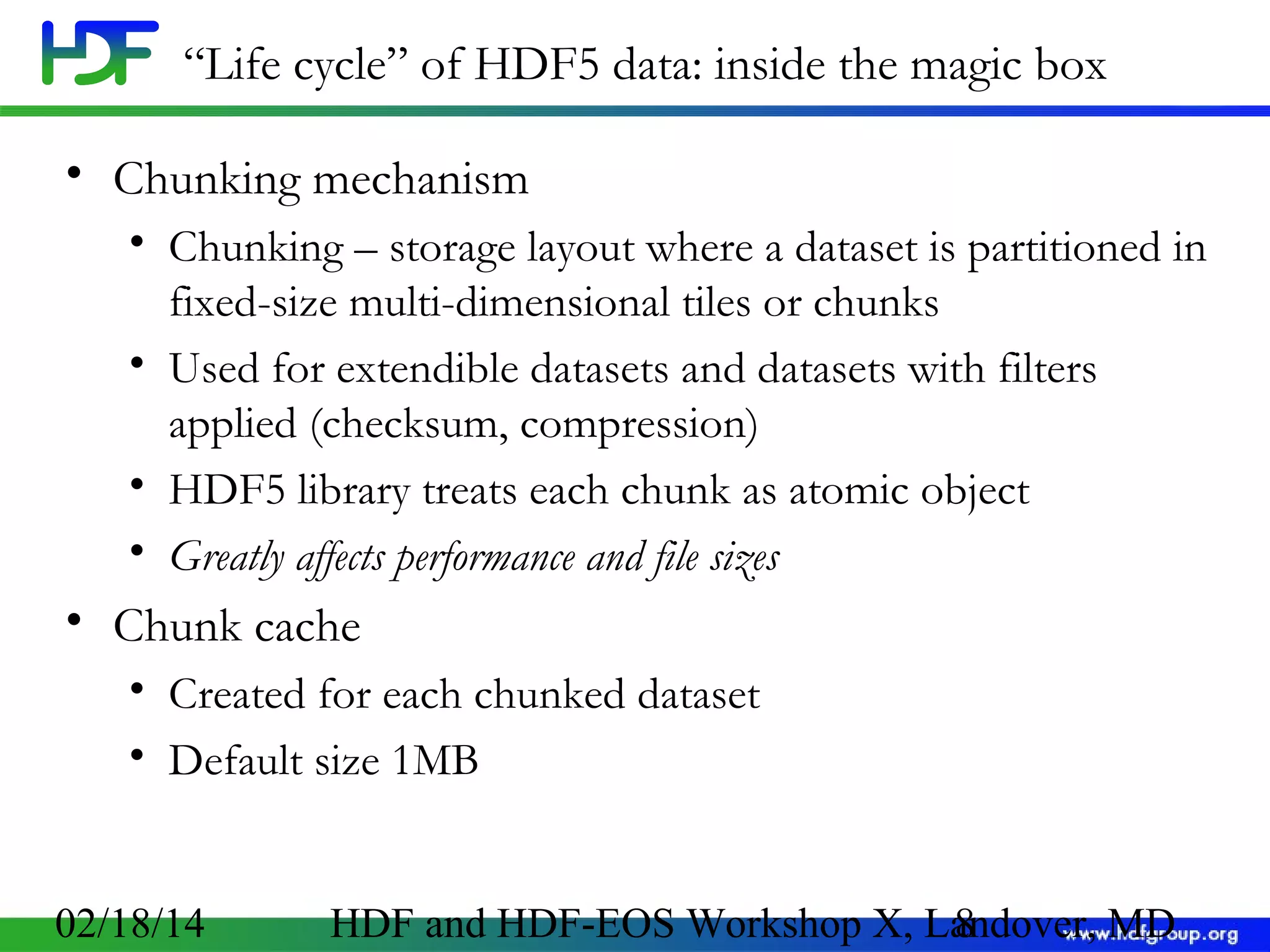 HDF5 Life cycle of data | PPT