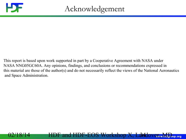 HDF5 Life cycle of data | PPT