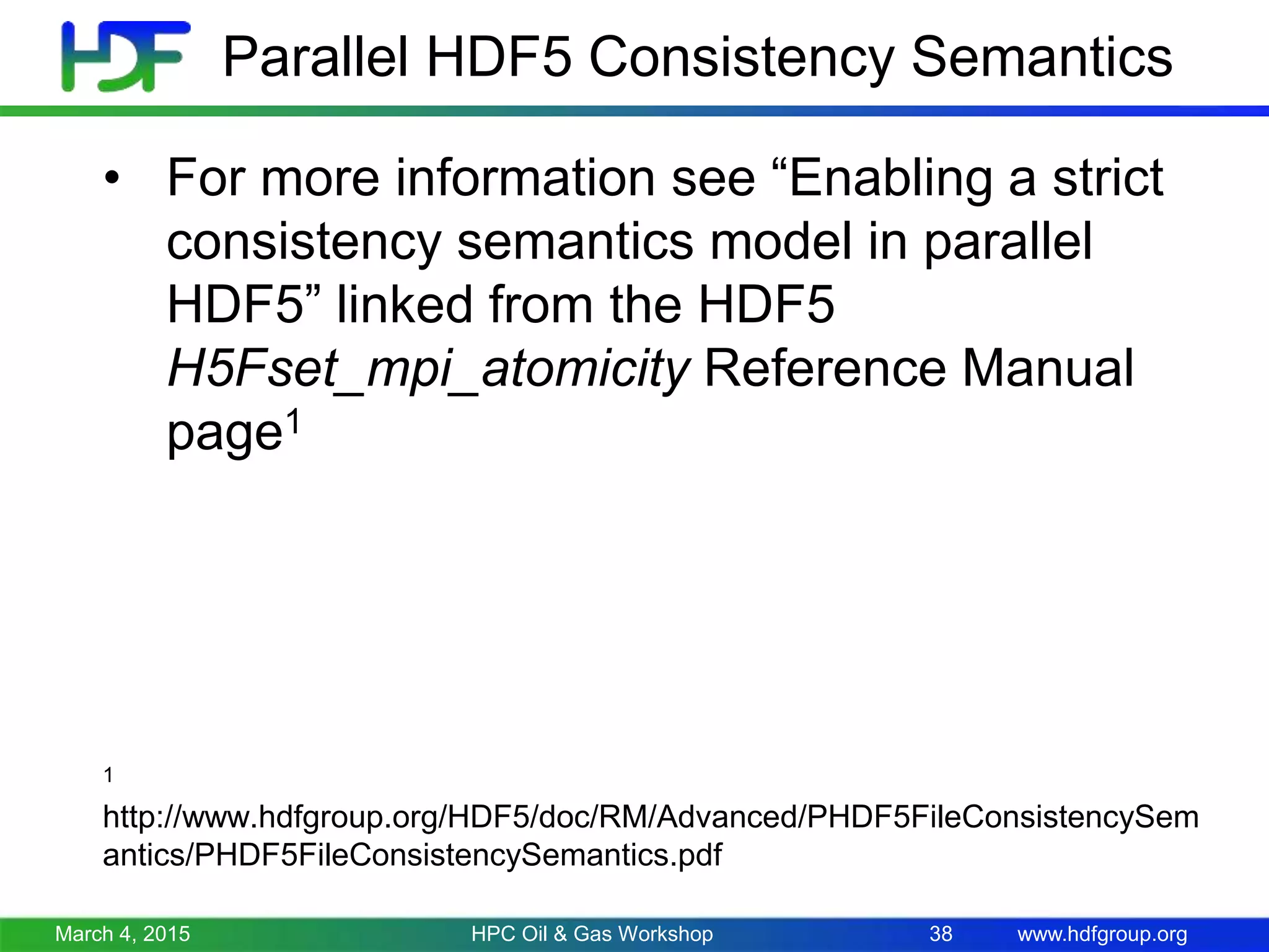 Hdf5 parallel | PPT
