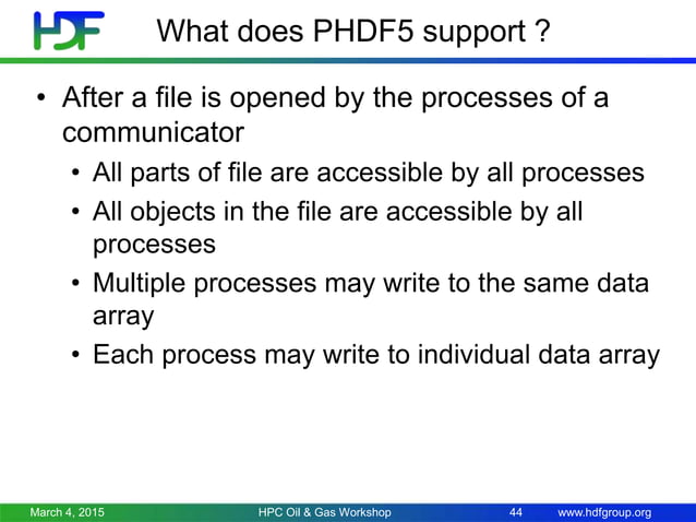 Hdf5 parallel | PPT