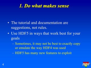 Introduction to HDF5 for HDF4 Users | PPT