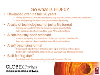 A quick start guide to using HDF5 files in GLOBE Claritas | PPTX