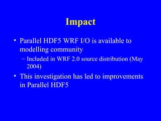 An HDF5-WRF module | PPT