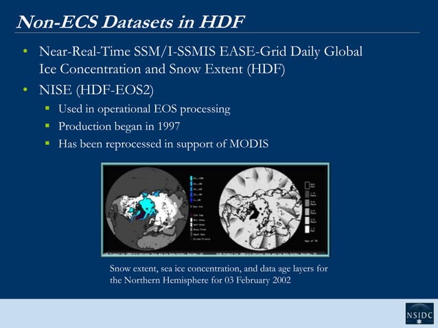 HDF & HDF-EOS Data & Support at NSIDC | PPT