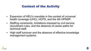 Repositioning the Health Economics Unit | PPTX