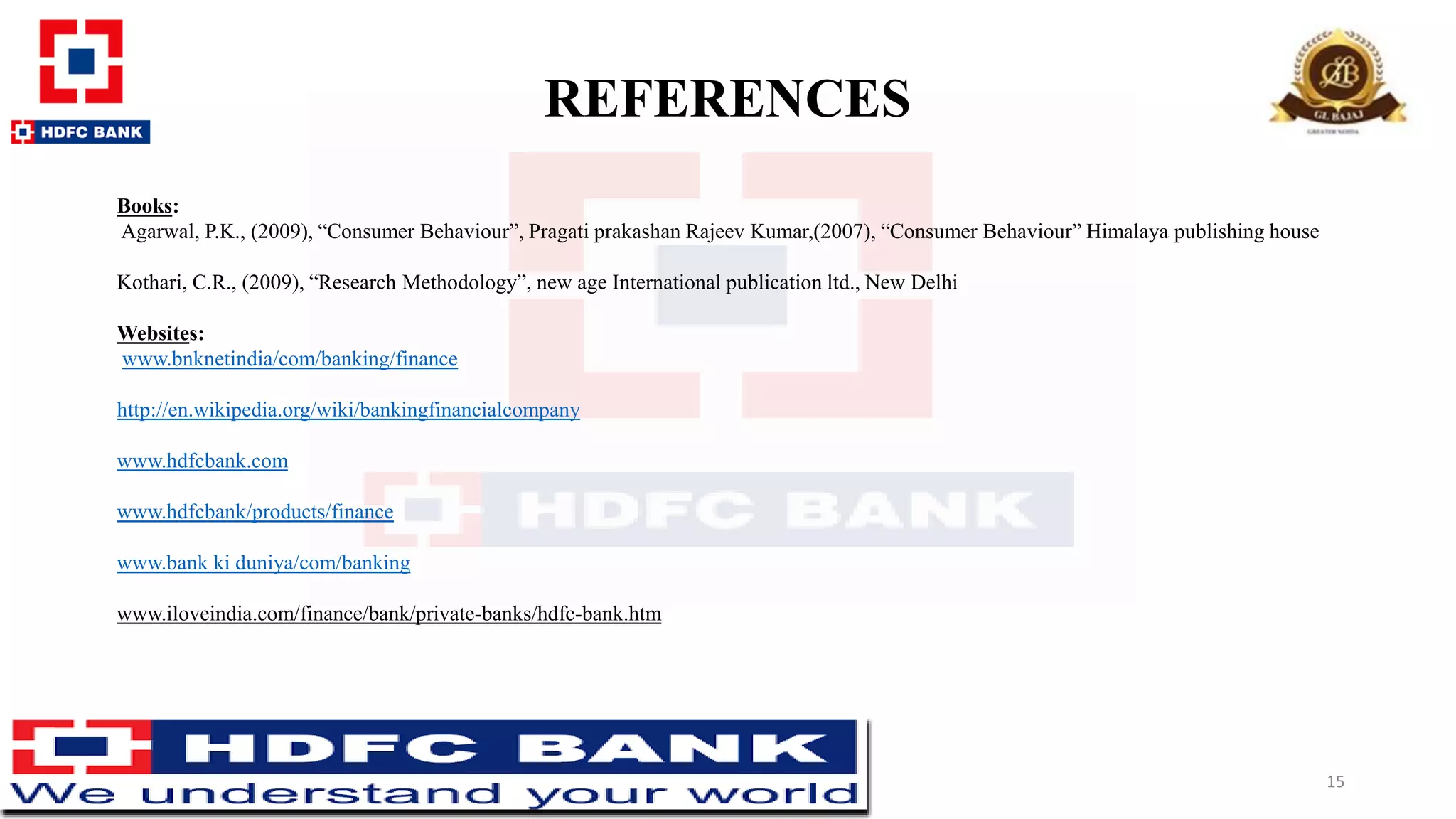 A Study On Customer Satisfaction Towards HDFC Bank In Agra City | PPTX