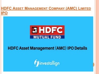 HDFC Asset Management IPO Details - Date, GMP Price, Latest Review ...