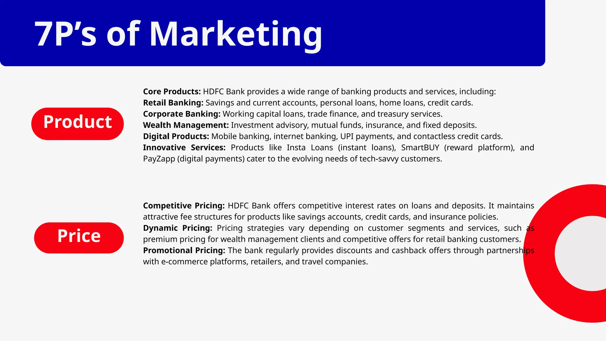 HDFC BANK overview establishment and their core objectives | PPTX