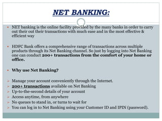 Hdfc bank net banking | PPTX