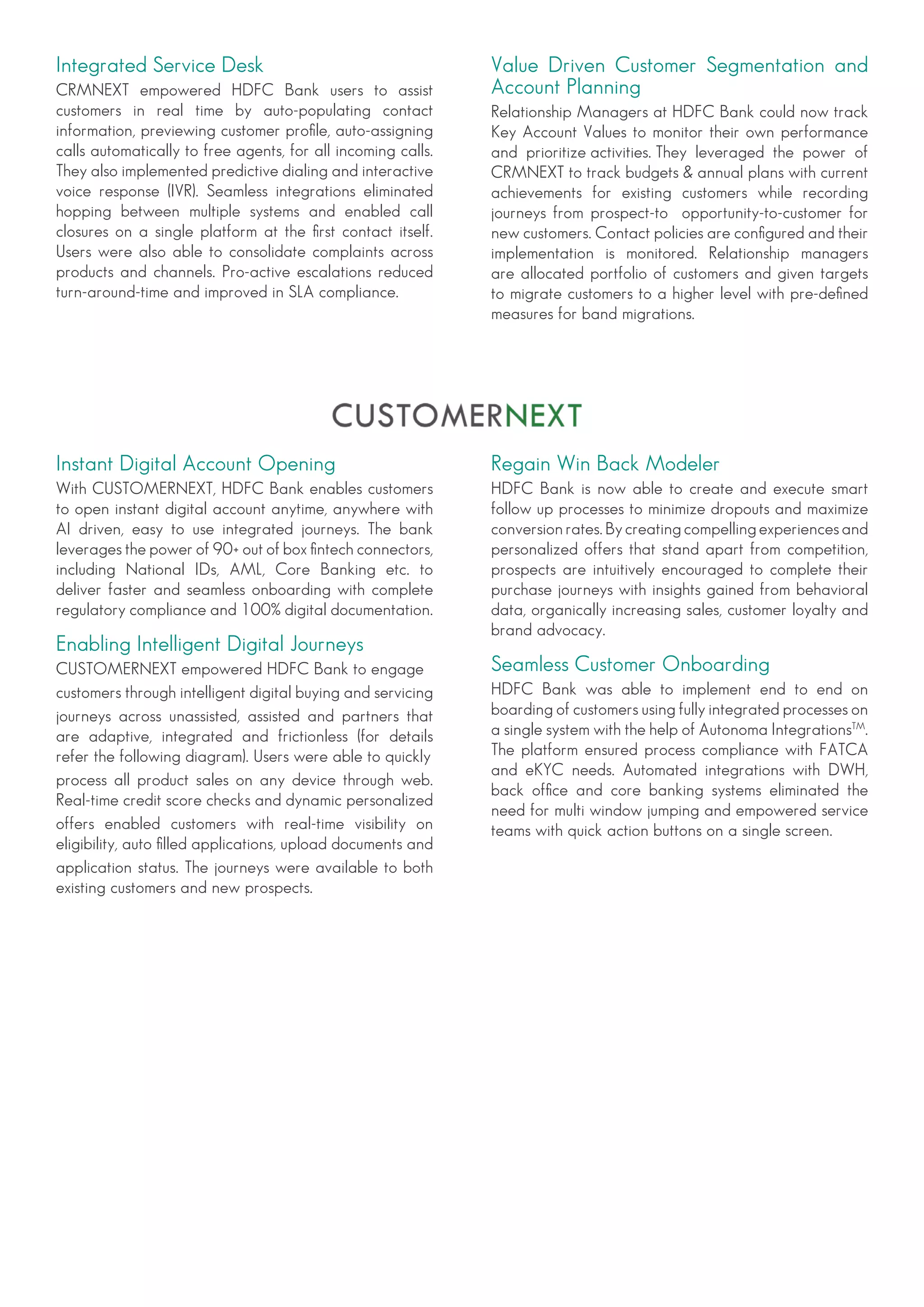 CRM in HDFC Bank | PDF