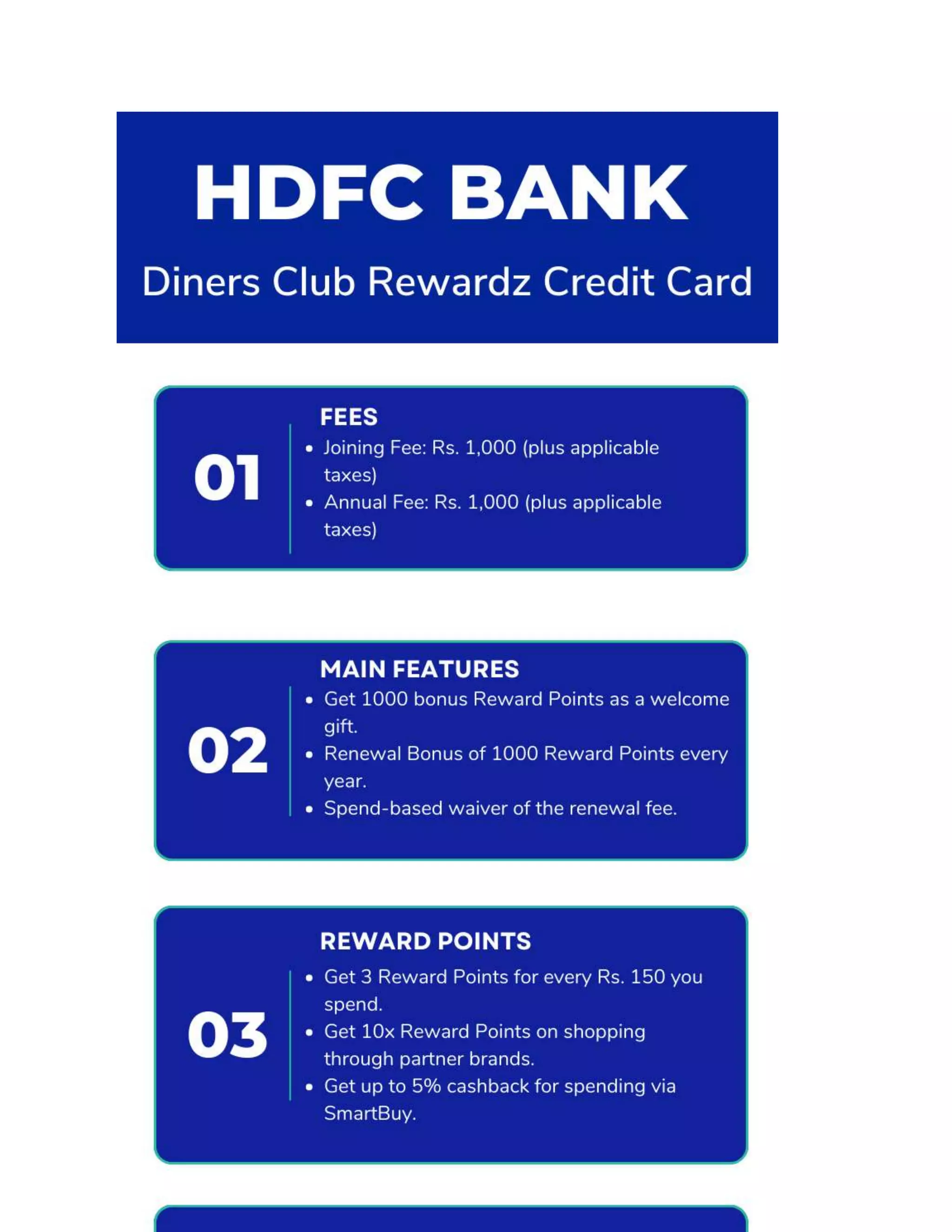 HDFC Bank Diners Club Rewardz Credit Card | DOC
