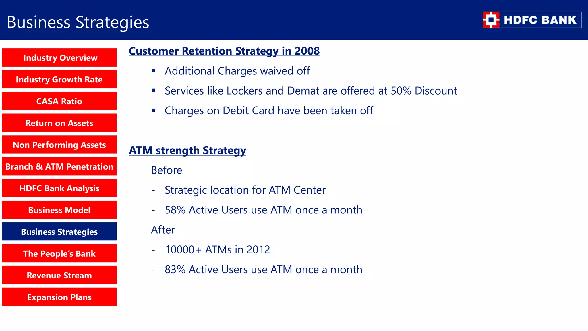 HDFC Bank Financial Analysis & Industry Comparison 2017 | PPTX