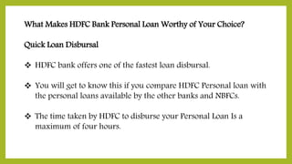 Hdfc Personal Loan