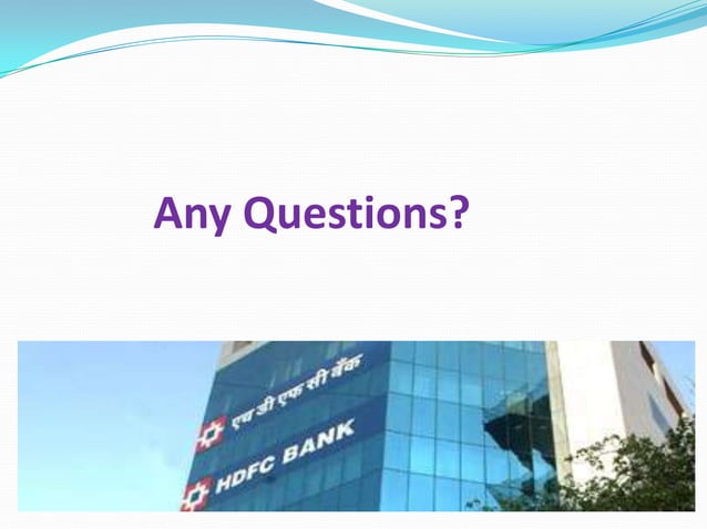 Hdfc bank ppt | PPTX